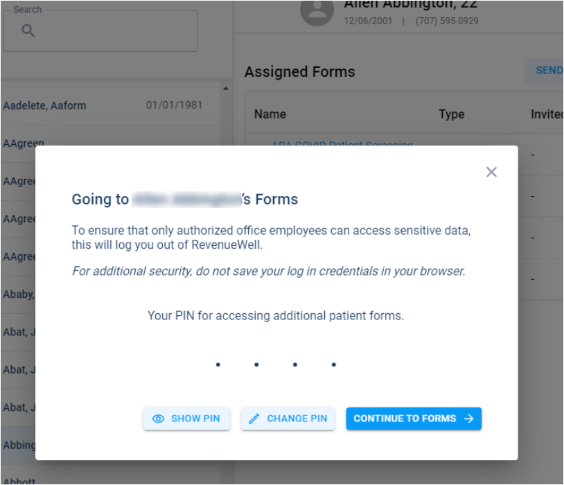 Send and Fill Forms – RevenueWell Help